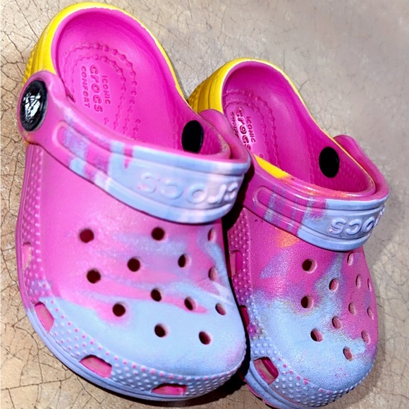 CROCS | Shoes | Crocs Kids Pink And Blue Sandals | Poshmark